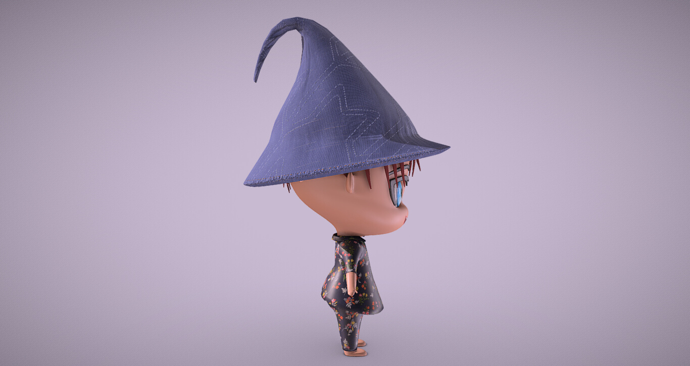 Cartoon Character - Witch Lia 3D Model by azinkey