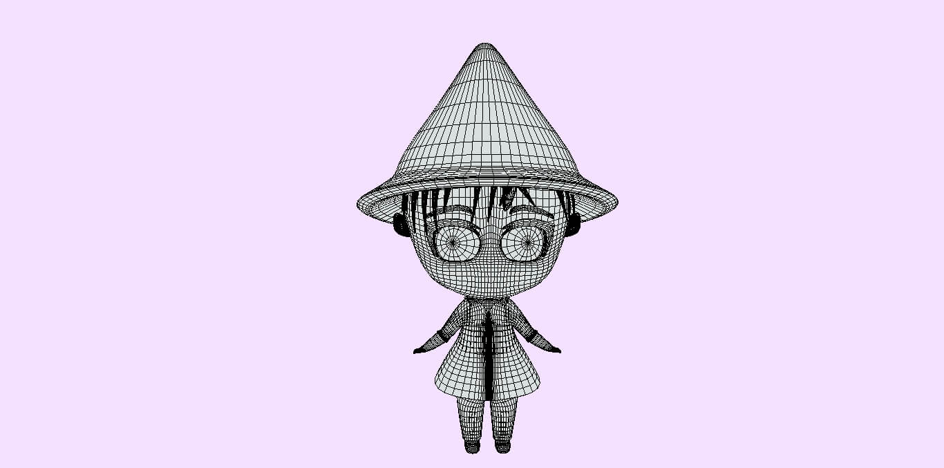 Cartoon Character - Witch Lia 3D Model by azinkey