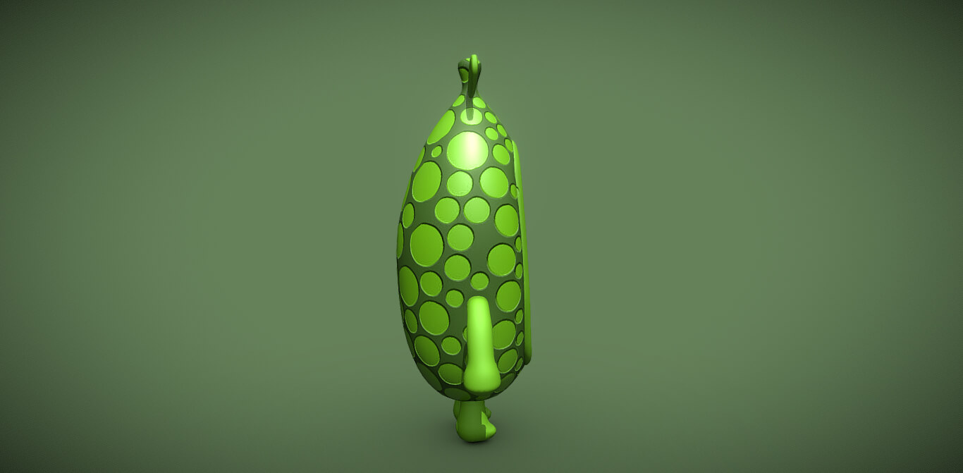 Cartoon Characters - Glorious Pea Free 3D Model by azinkey