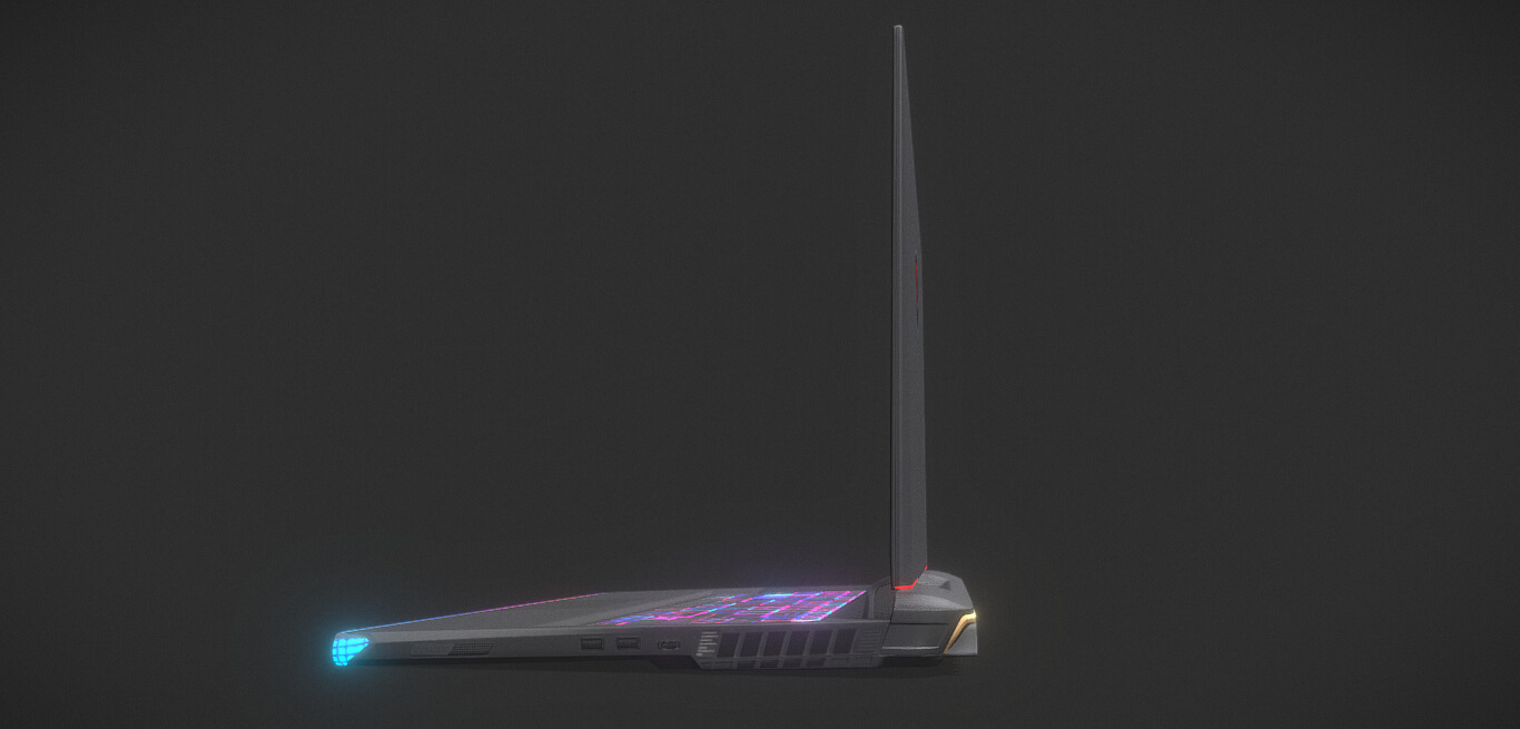 Gaming Laptop - MSI Raider Ge78Hx 3D Model by azinkey