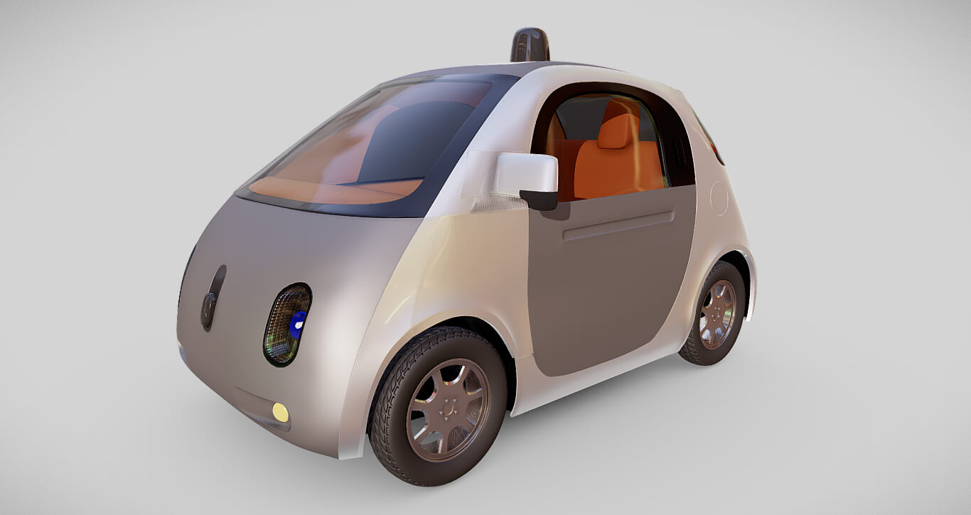 Google Self-Driving Car 3D Model by azinkey