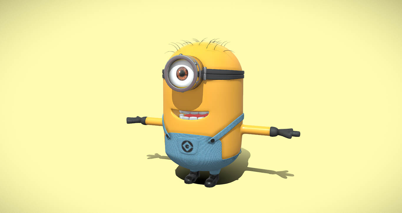 Minions Stuart Character - 3D Model by azinkey