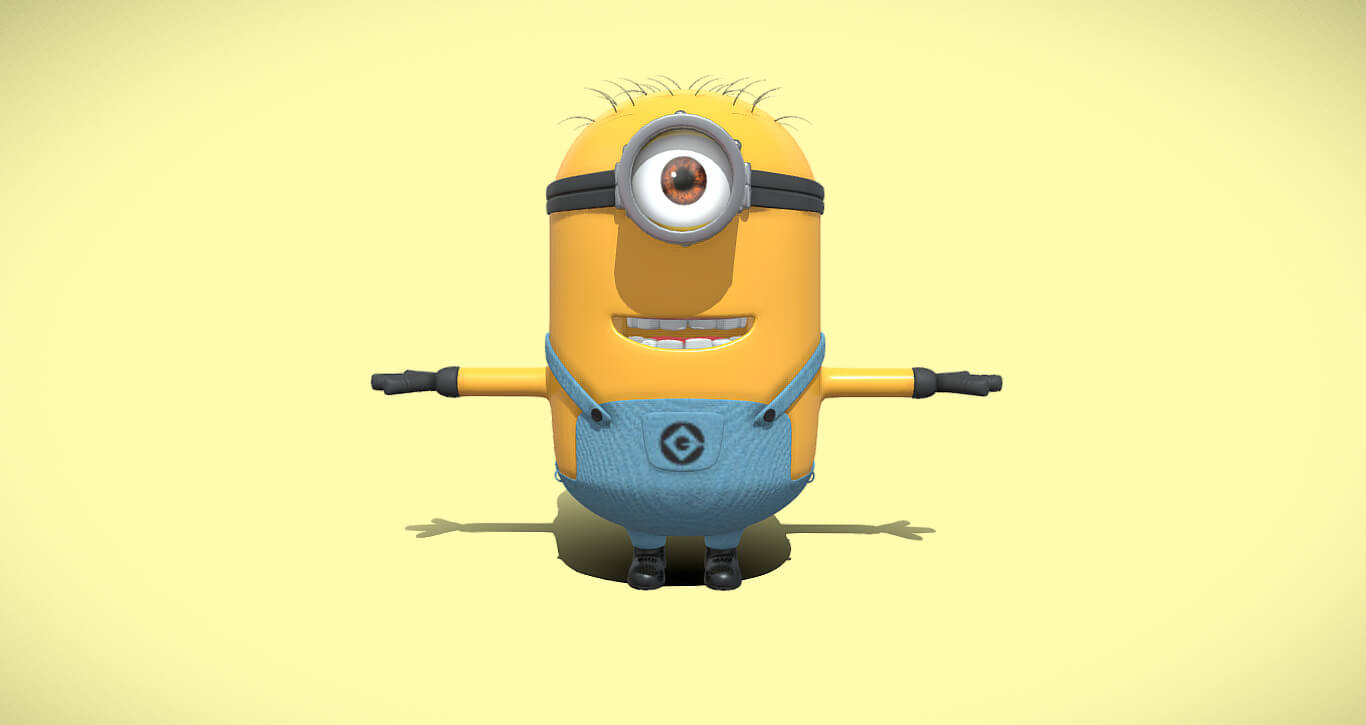 Minions Stuart Character - 3D Model by azinkey