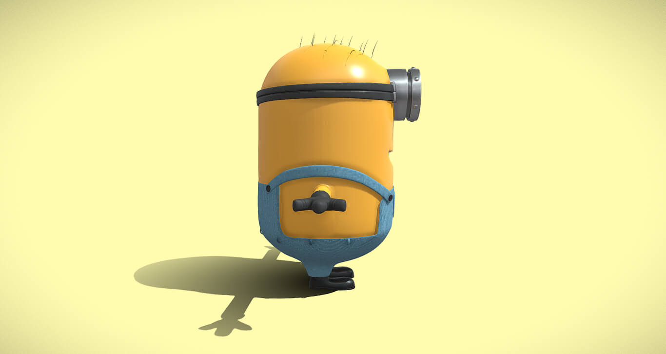 Minions Stuart Character - 3D Model by azinkey