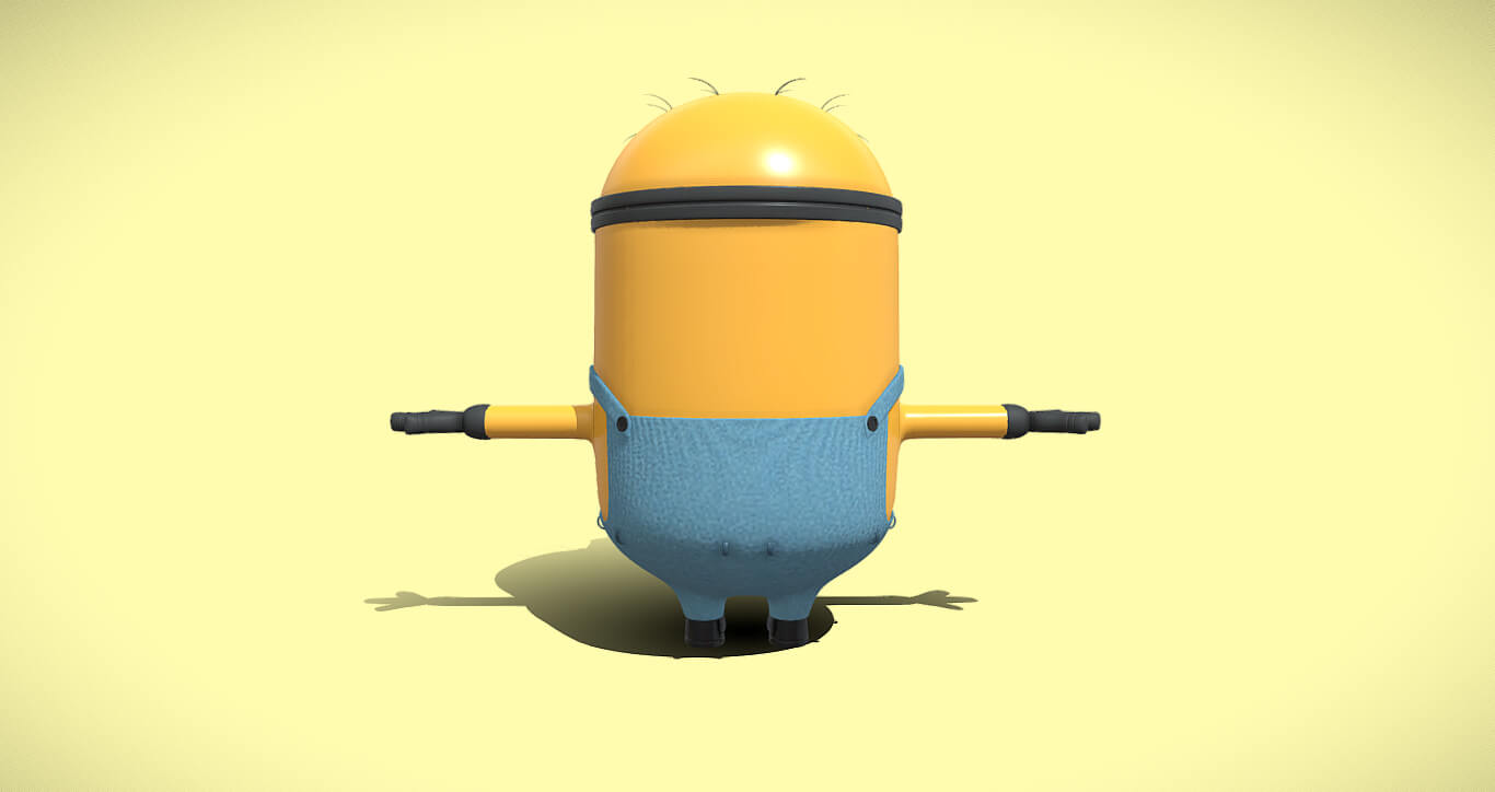 Minions Stuart Character - 3D Model by azinkey