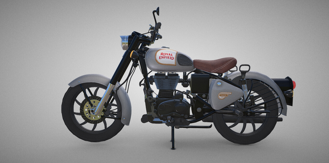 Royal Enfield Classic 350 Motorbike - 3D Model by azinkey