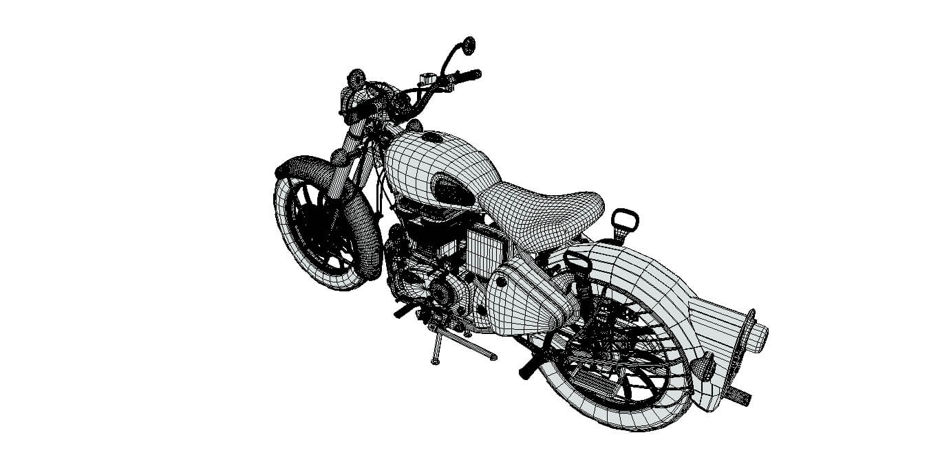 Royal Enfield Classic 350 Motorbike - 3D Model by azinkey