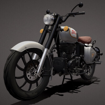 Royal Enfield Classic 350 Motorbike - 3D Model by azinkey