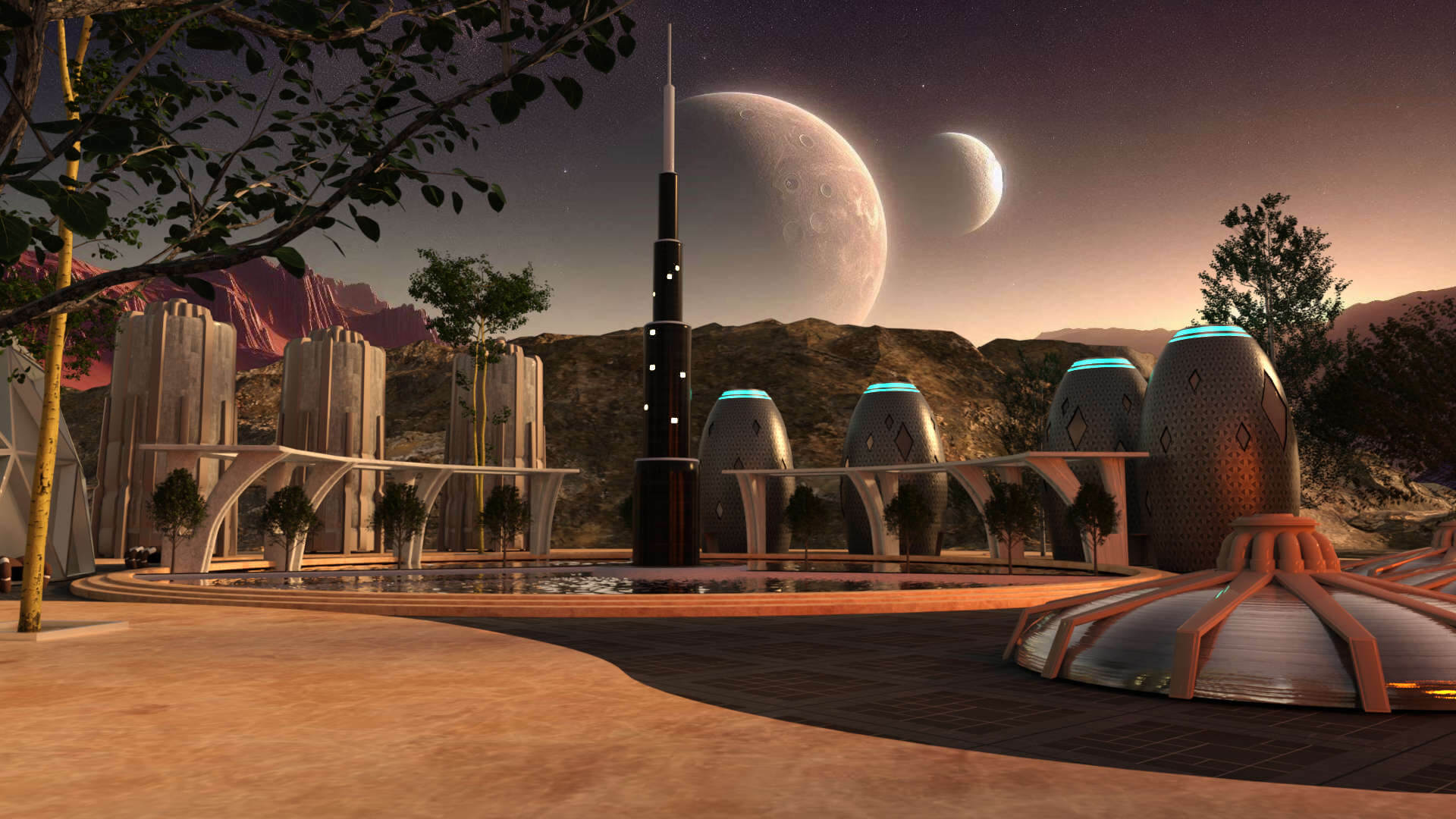 Mars Colony Scene - Daz Content by AzulUtak