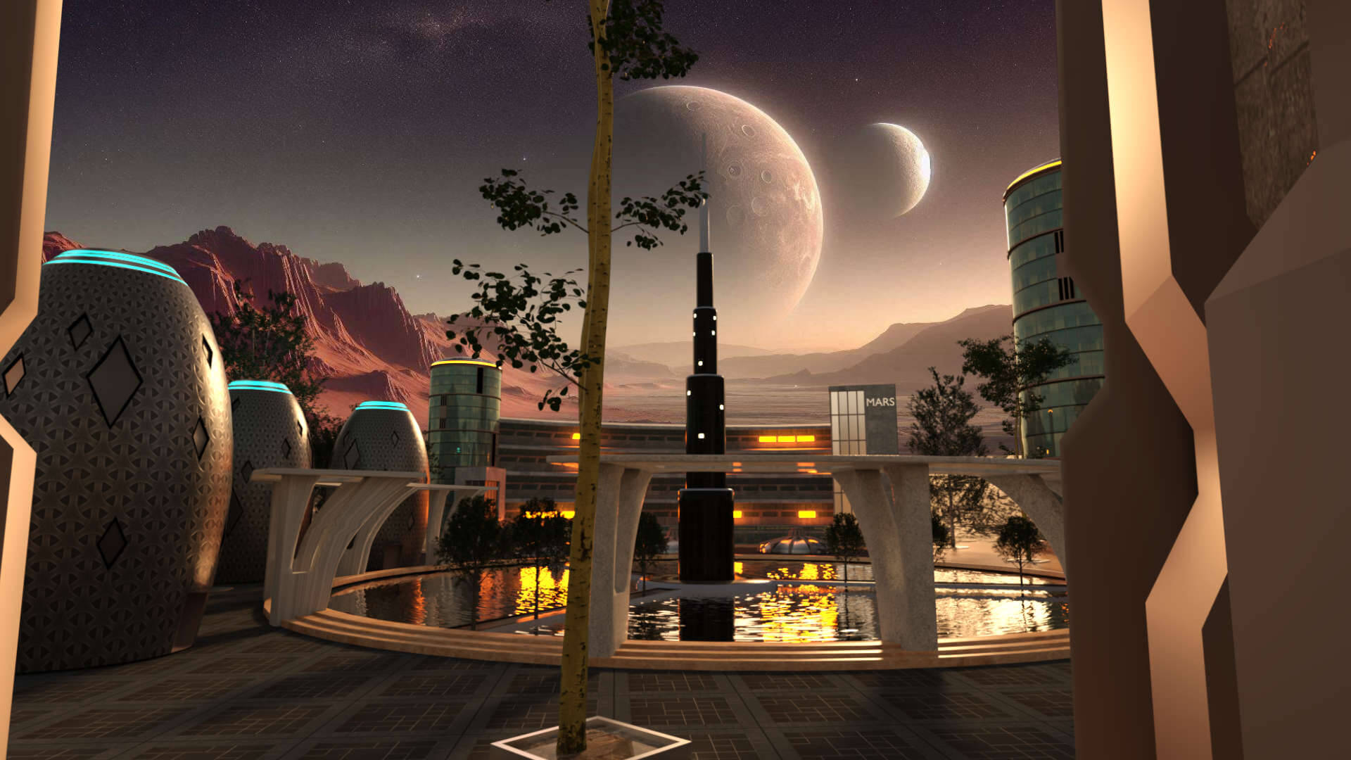 Mars Colony Scene - Daz Content by AzulUtak