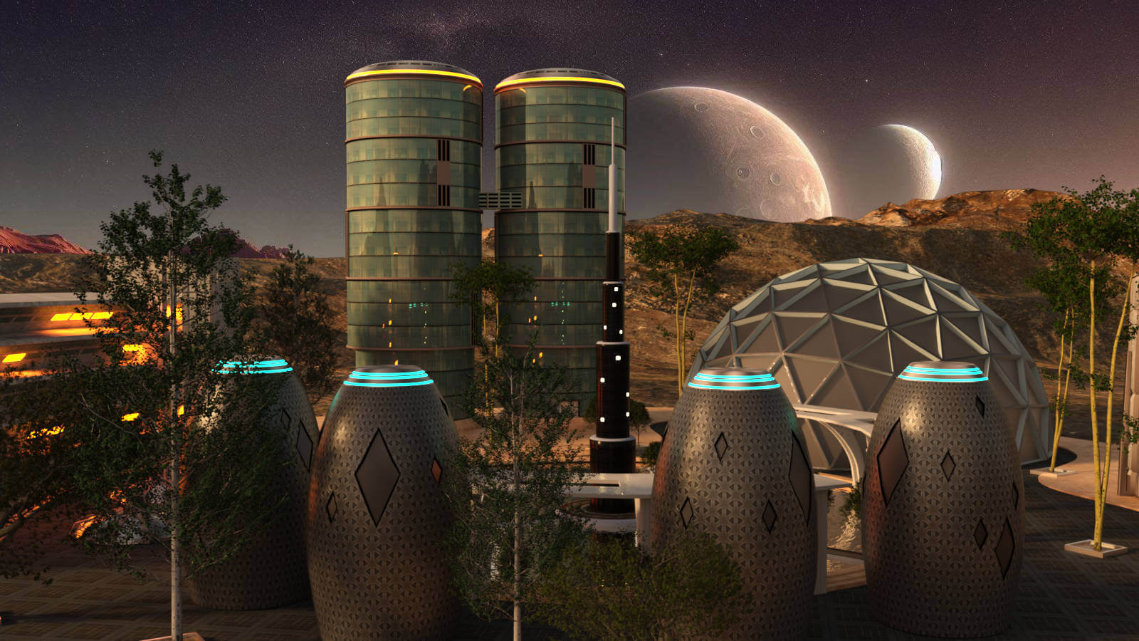 Mars Colony Scene - Daz Content by AzulUtak