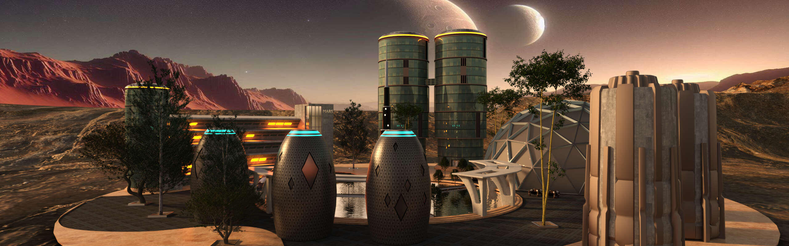 Mars Colony Scene - Daz Content by AzulUtak
