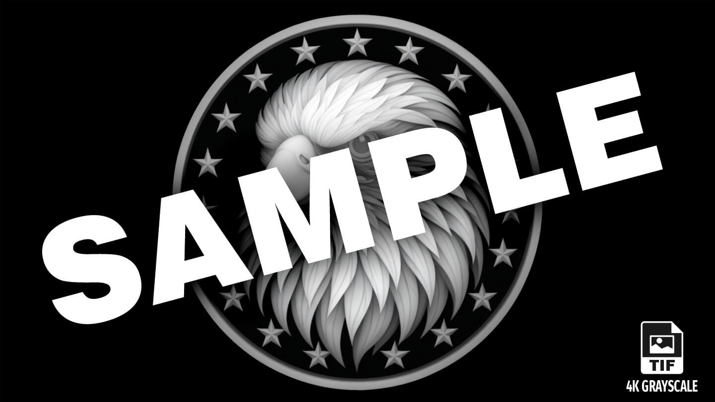 High Detail Eagle Relief for CNC Laser and 3D Print STL File by B3DStudio