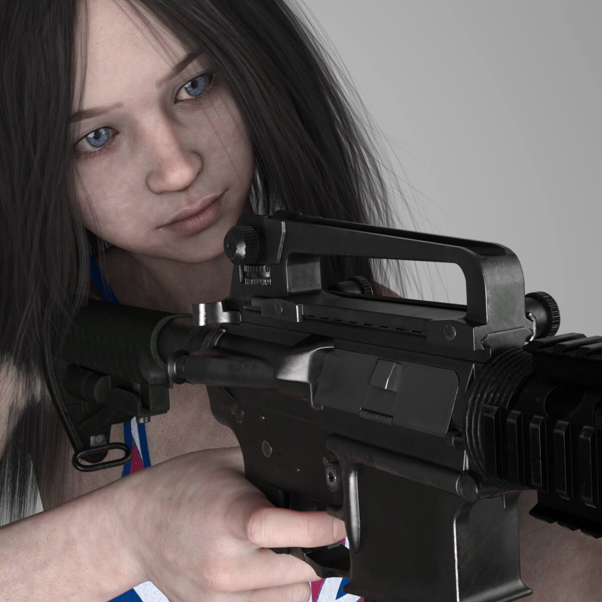 Gun 3D Render, Digital Art by B3y0nd3r