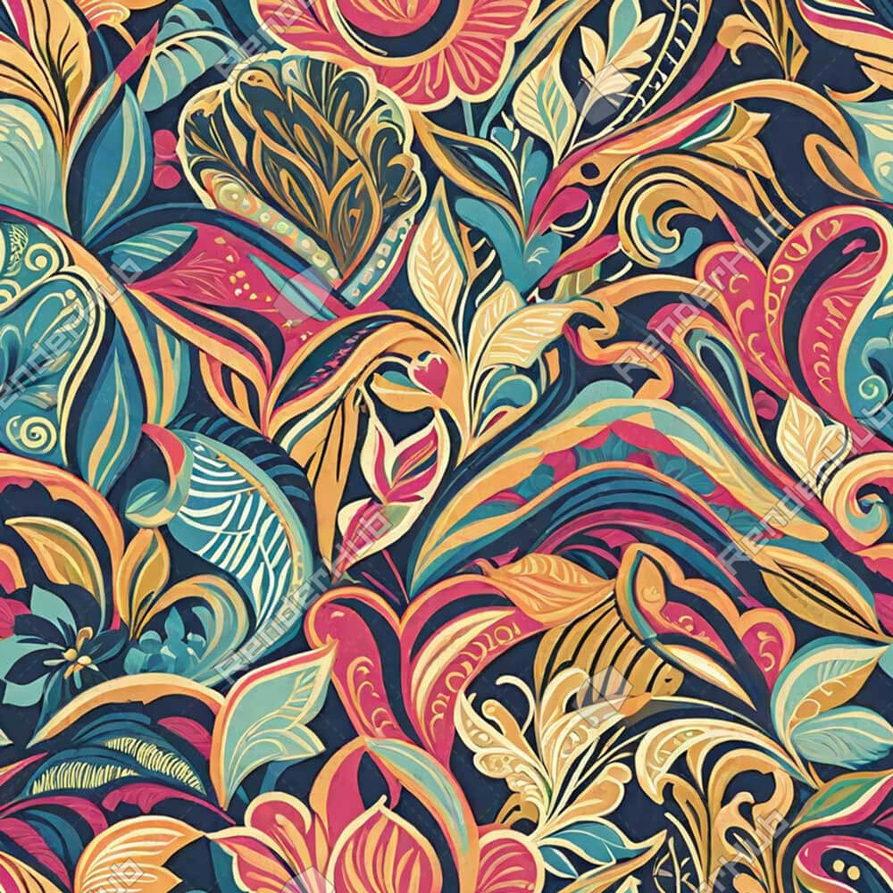 Elegant Fabric Seamless Repeat Patterns - Stock Image by Babakn