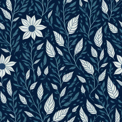 Elegant Floral Pattern - Clean Vector Art Stock Image by Babakn