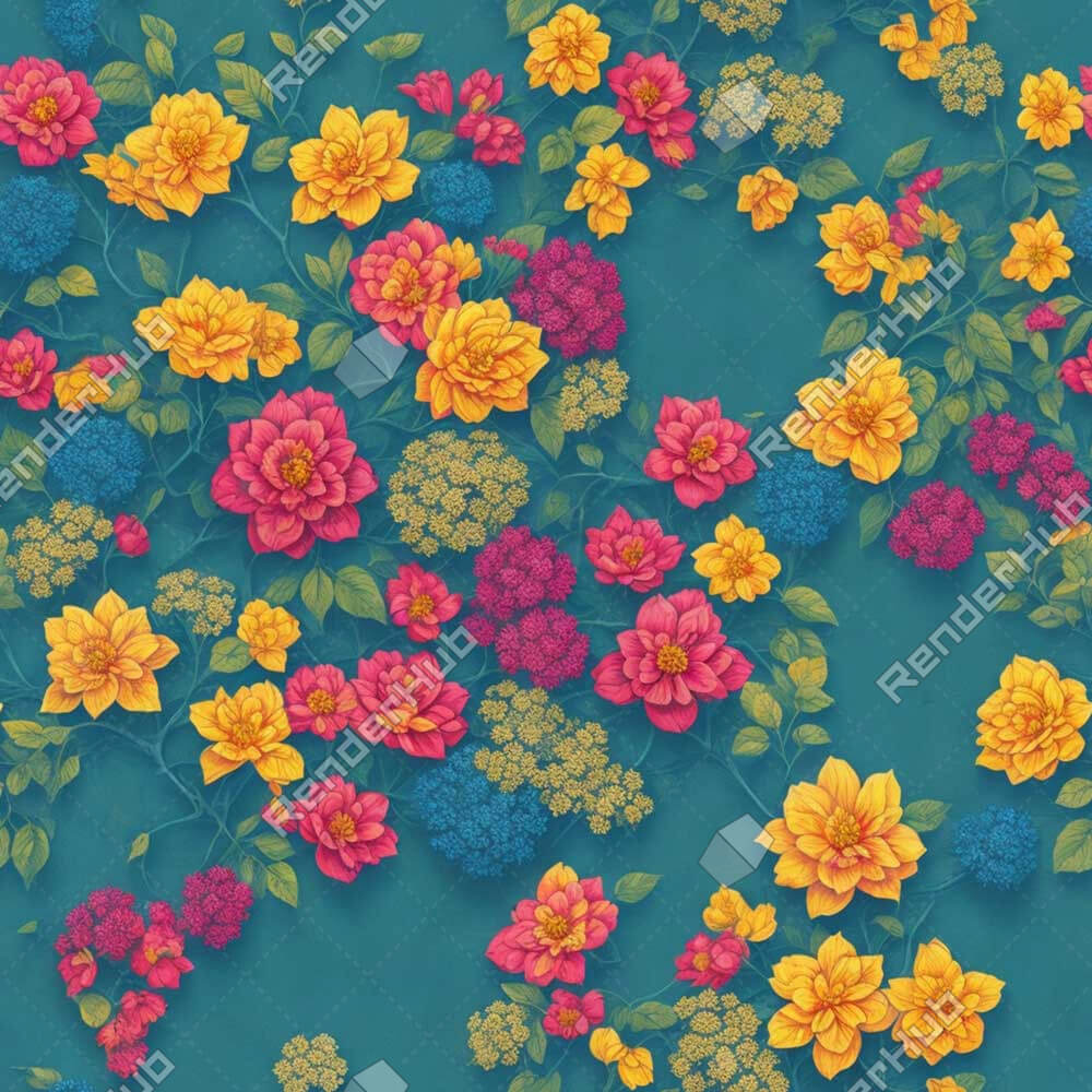 Floral and Tree Seamless Patterns - Vector Art for Fabric Stock Image ...