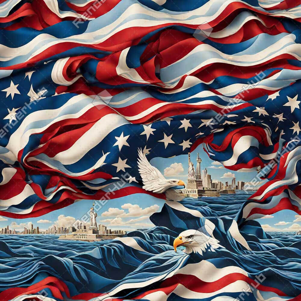 Inspired America Photography Seamless Repeat Pattern - Stock Image by ...