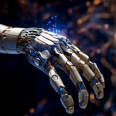 Technological Harmony - Human and Robotic Hands Artwork Stock Image by ...
