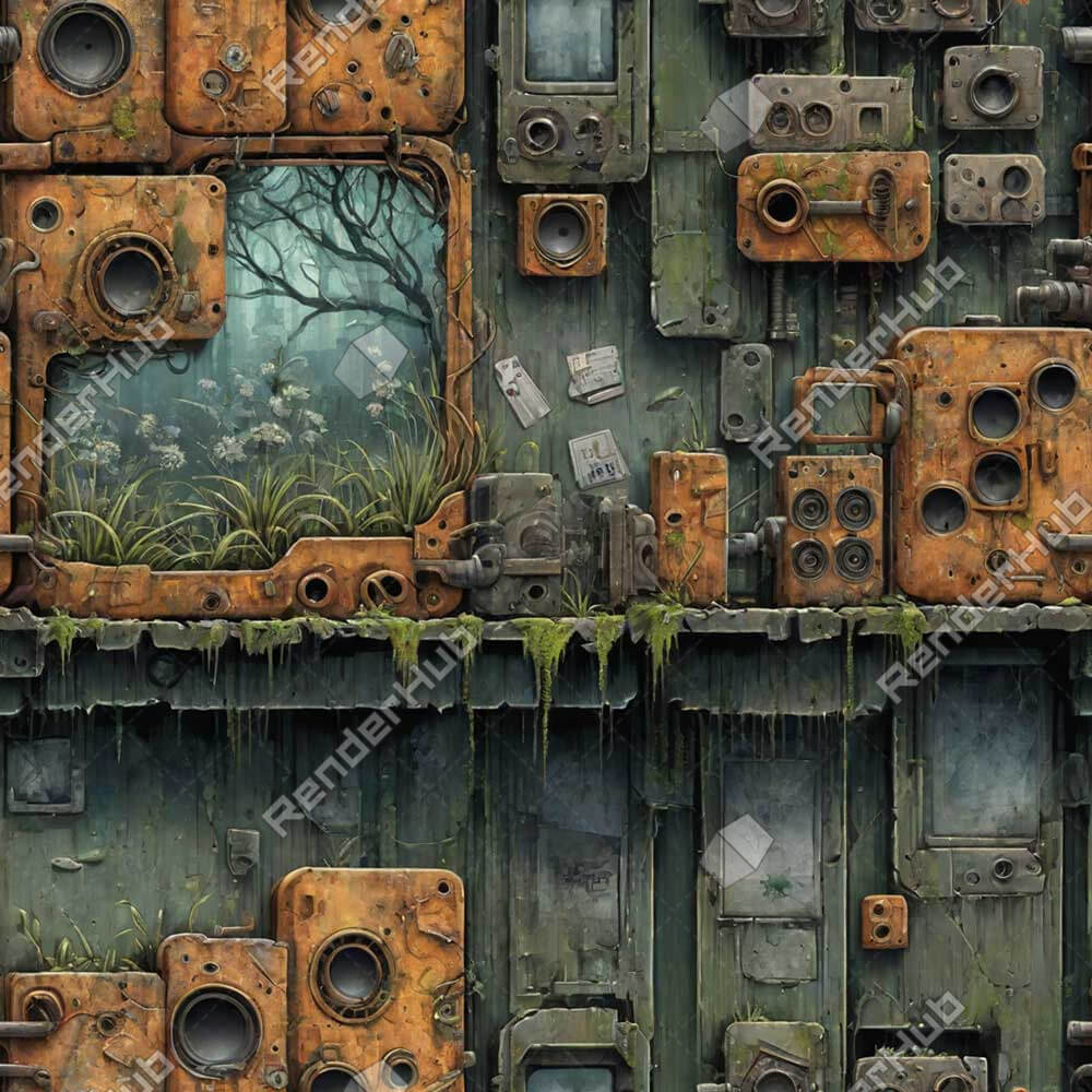 Urban Decay - Grunge Texture Digital Art Seamless Pattern Stock Image ...