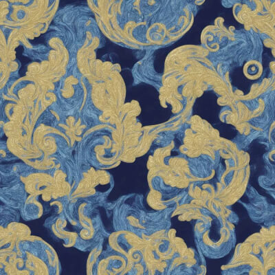 Versace-Style Fabric Print - Luxurious Seamless Pattern Stock Image by ...
