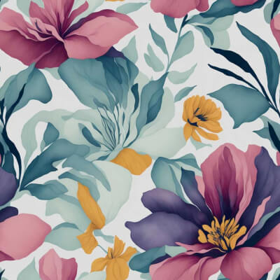 Watercolor Flower Minimalistic Art - Matte Style Botanical Stock Image ...