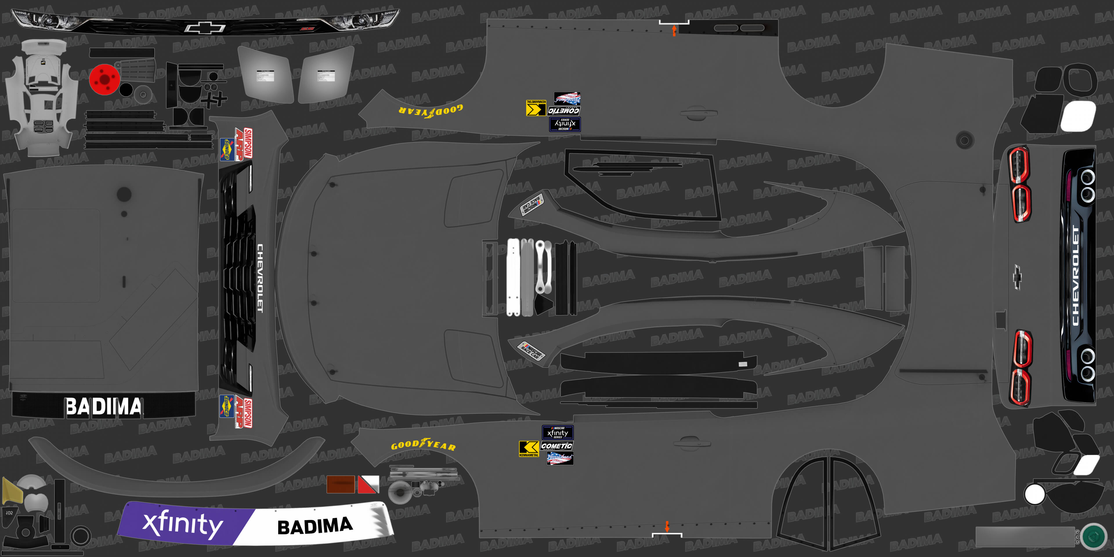 Nascar Xfinity Series Chevrolet Camaro 2025 - 3D Model by badima