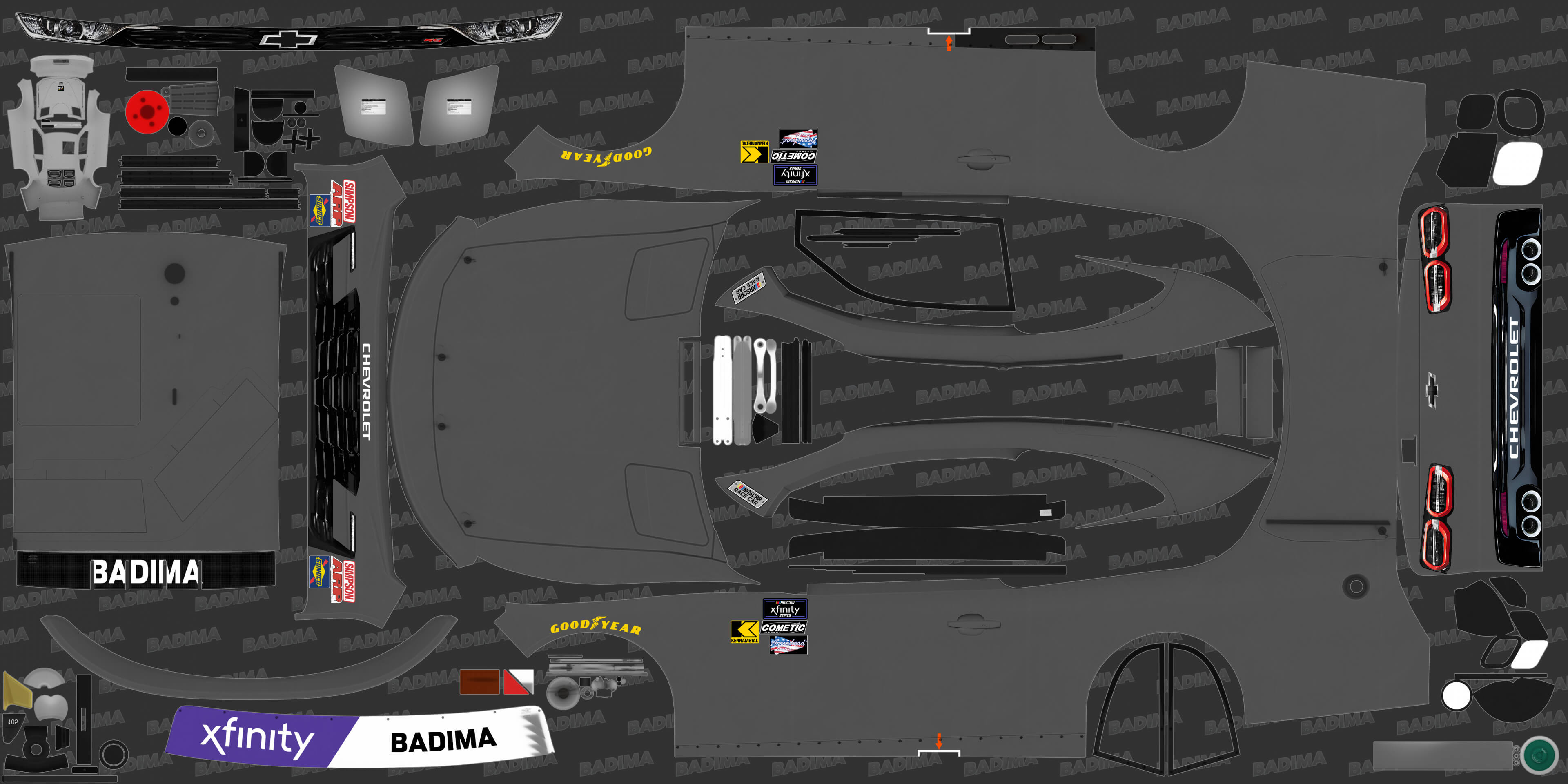 Nascar Xfinity Series Chevrolet Camaro 2025 - 3D Model by badima