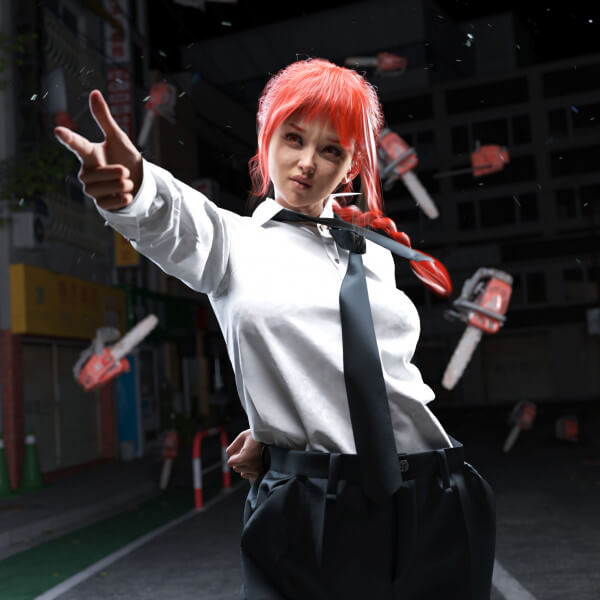 Makima Realistic - CGI 3D Render | RenderHub Gallery