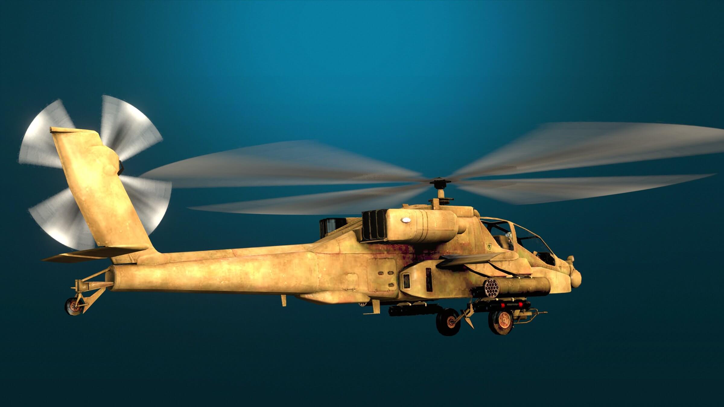 Apache Helicopter - 3D Model by bappyshuvo