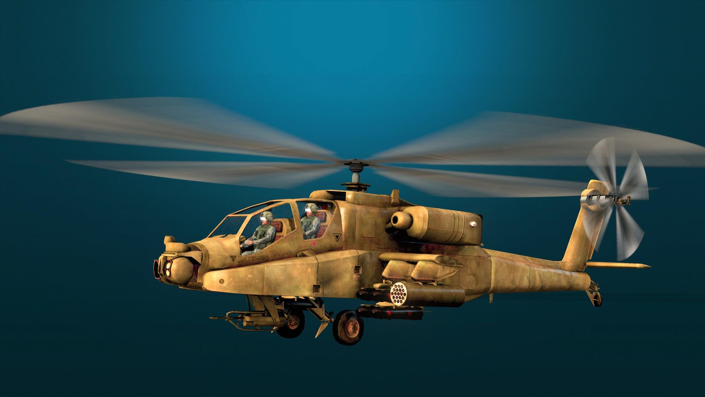 Apache Helicopter - 3D Model by bappyshuvo