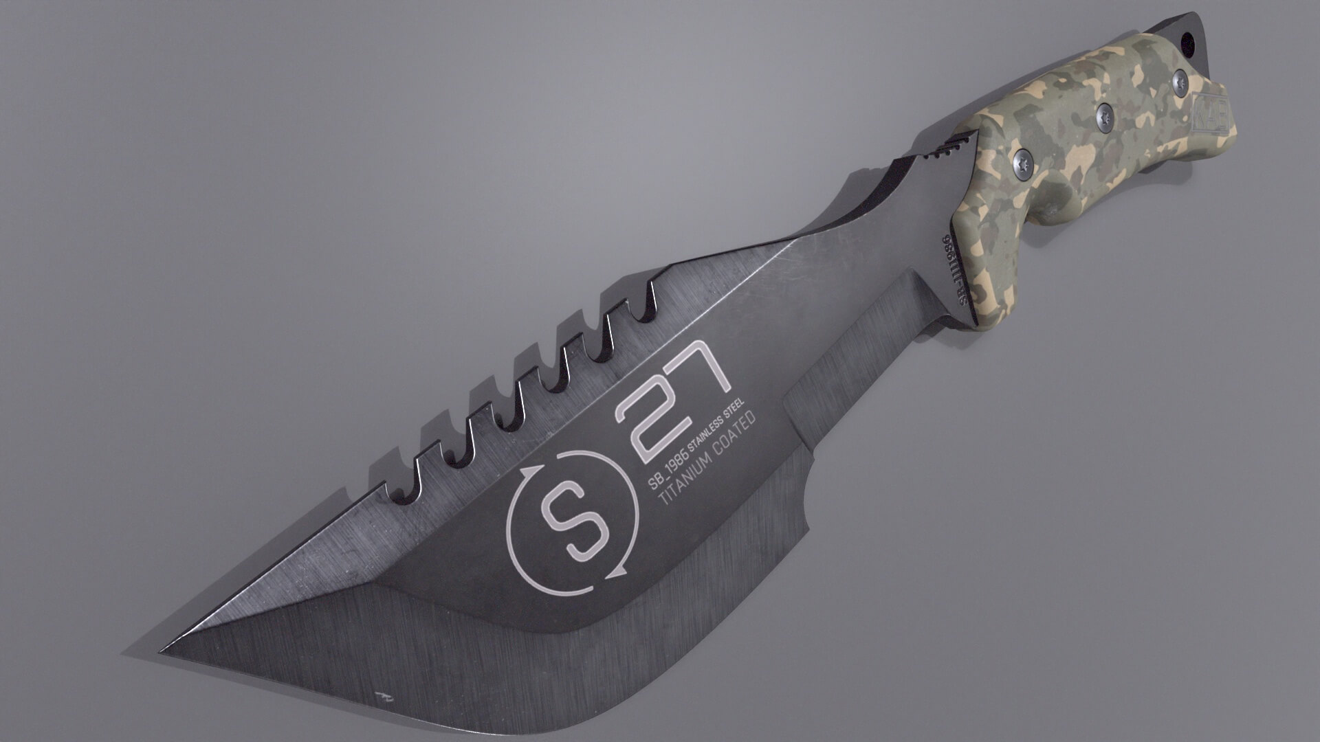 Combat Knife Low Poly - 3D Model by barakatdelphi