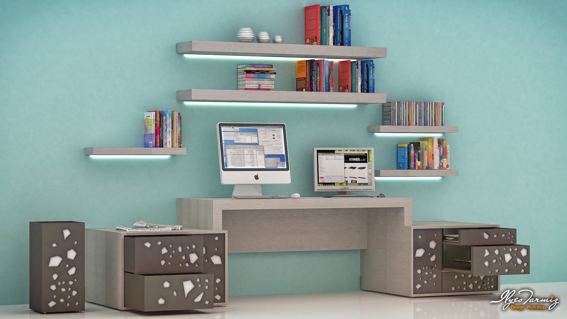 Computer Desk - 3D Model by BARCAPOLIS