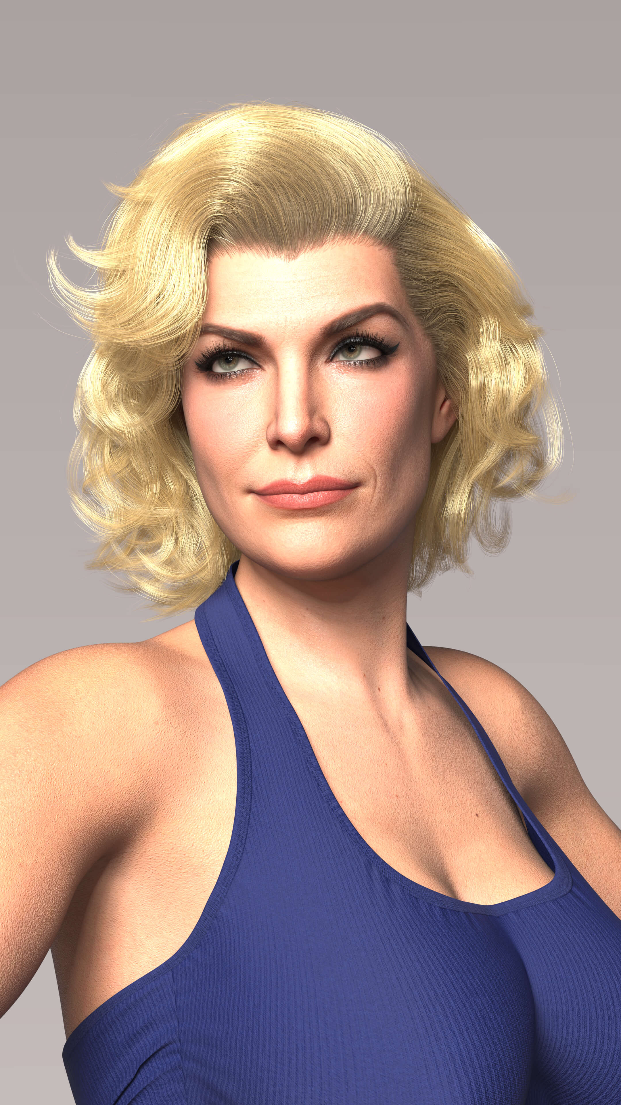 New Char Based on a Beautiful Woman 3D Render by Bashton