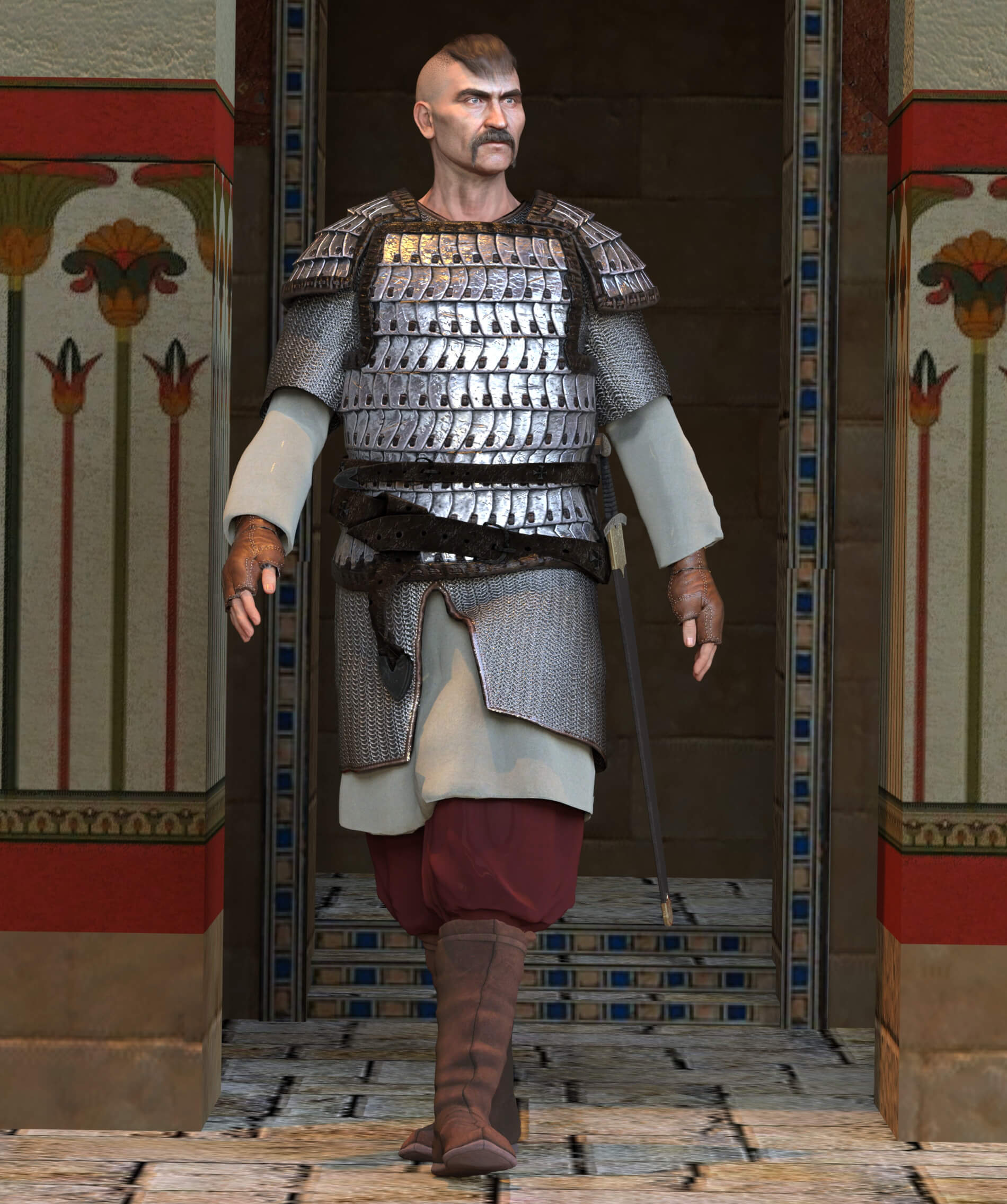 Svyatoslav the Brave - Prince of Kyiv 3D Render | RenderHub Gallery