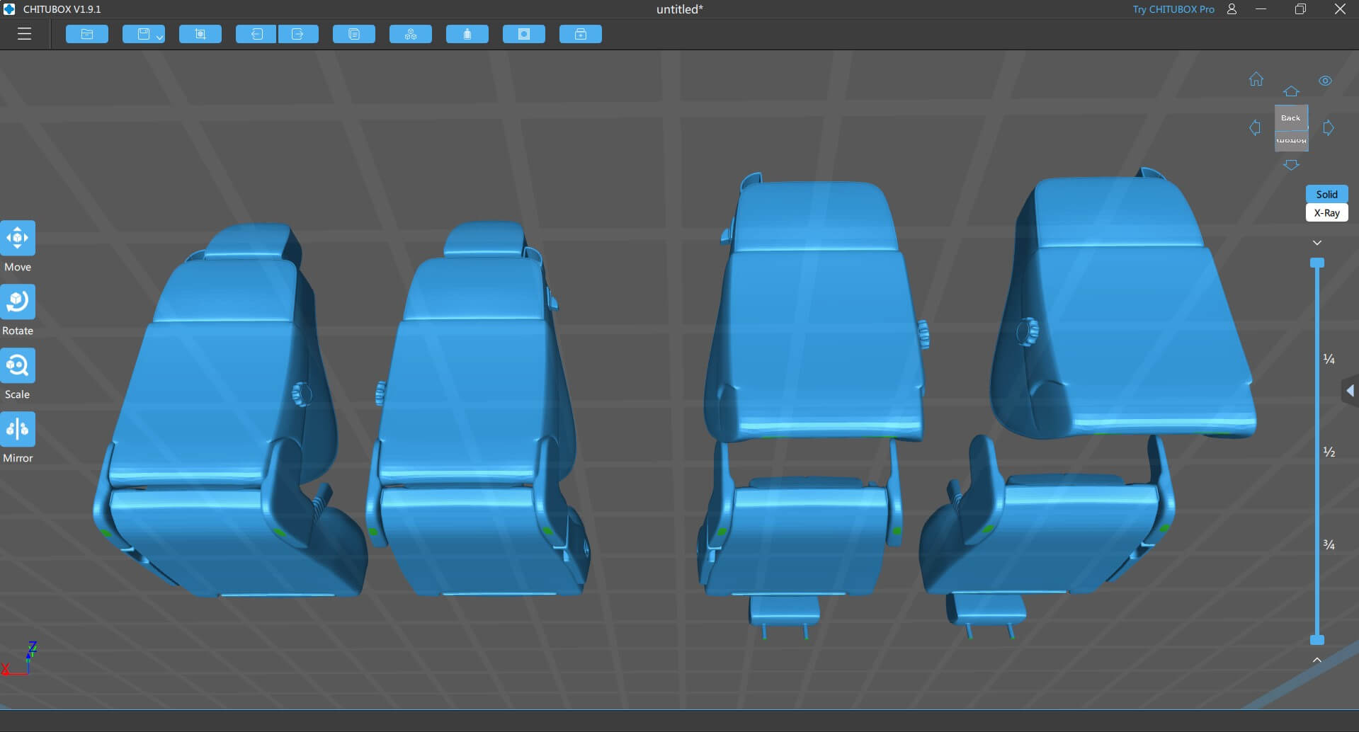 550 575 Seats - 3D Model by bayazoff