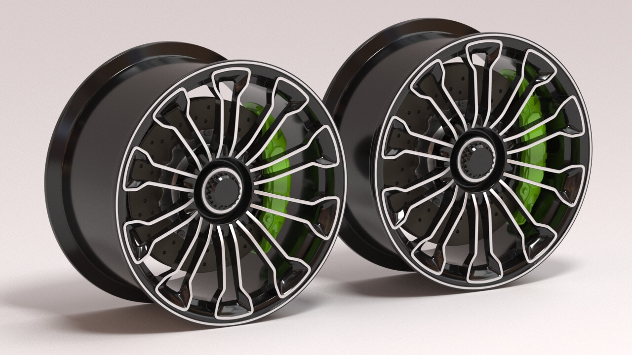 918 Spyder Wheels Front and Rear - 3D Model by bayazoff