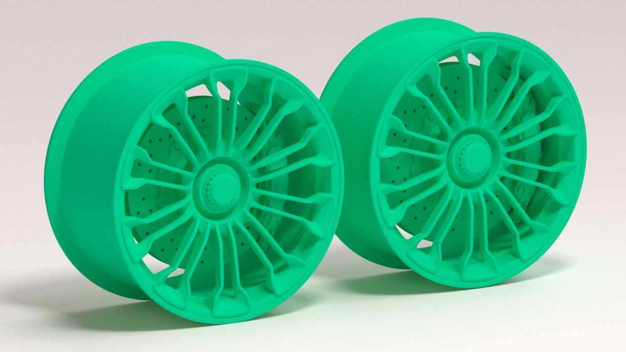 918 Spyder Wheels Front and Rear - 3D Print Model by bayazoff