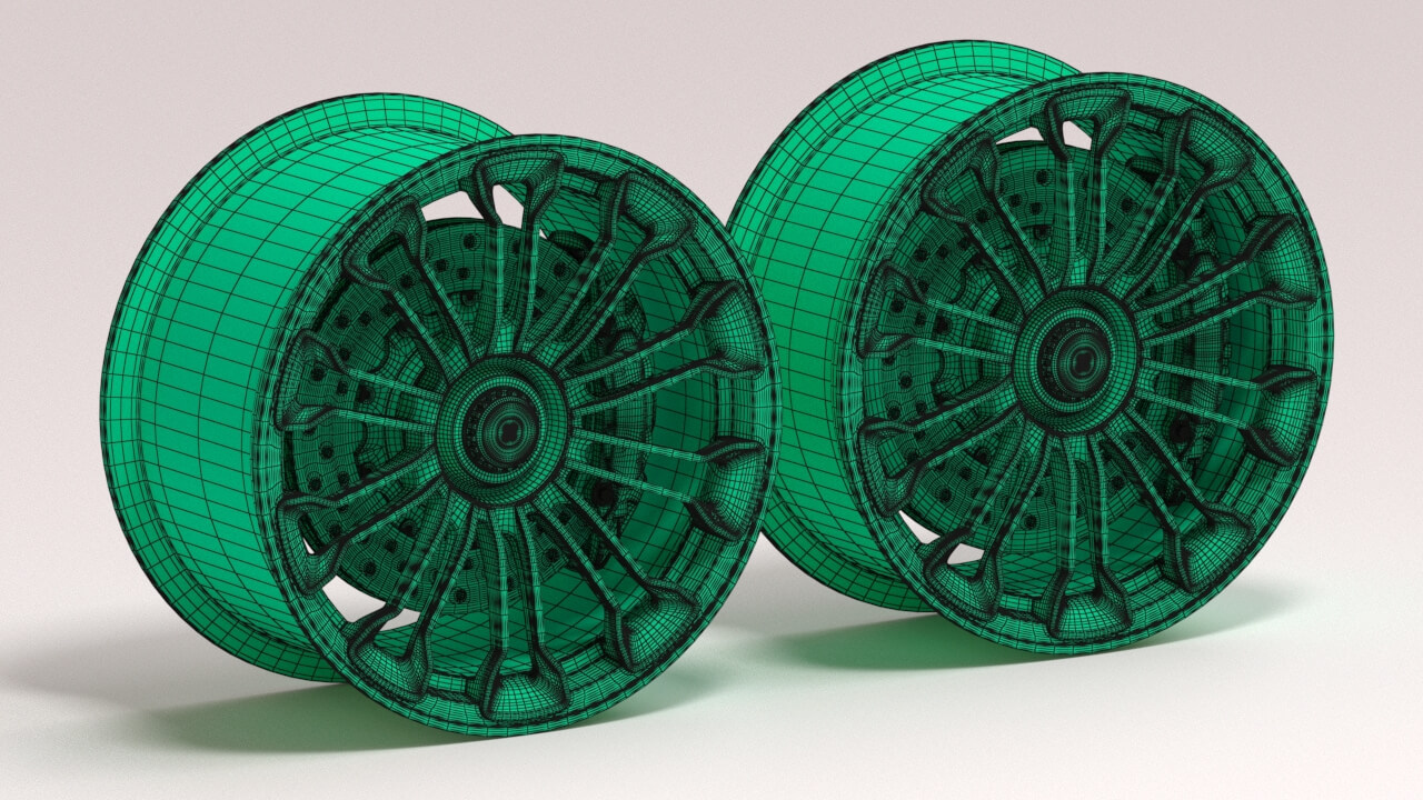 918 Spyder Wheels Front and Rear - 3D Model by bayazoff