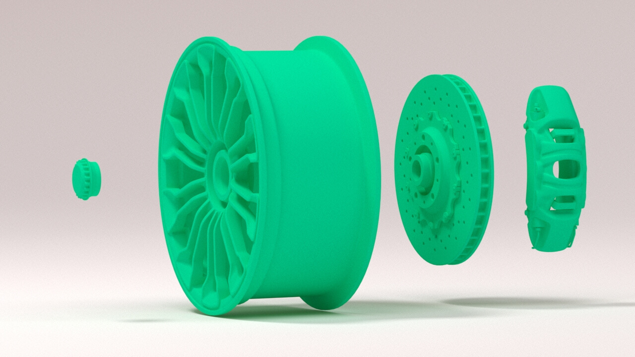 918 Spyder Wheels Front and Rear - 3D Model by bayazoff