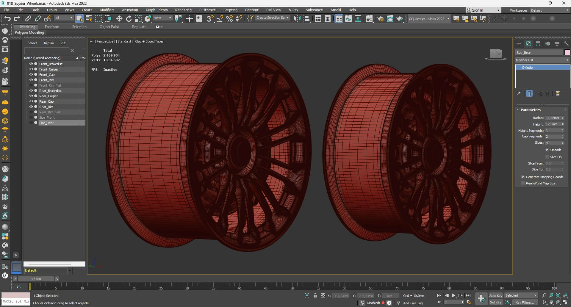 918 Spyder Wheels Front and Rear - 3D Model by bayazoff