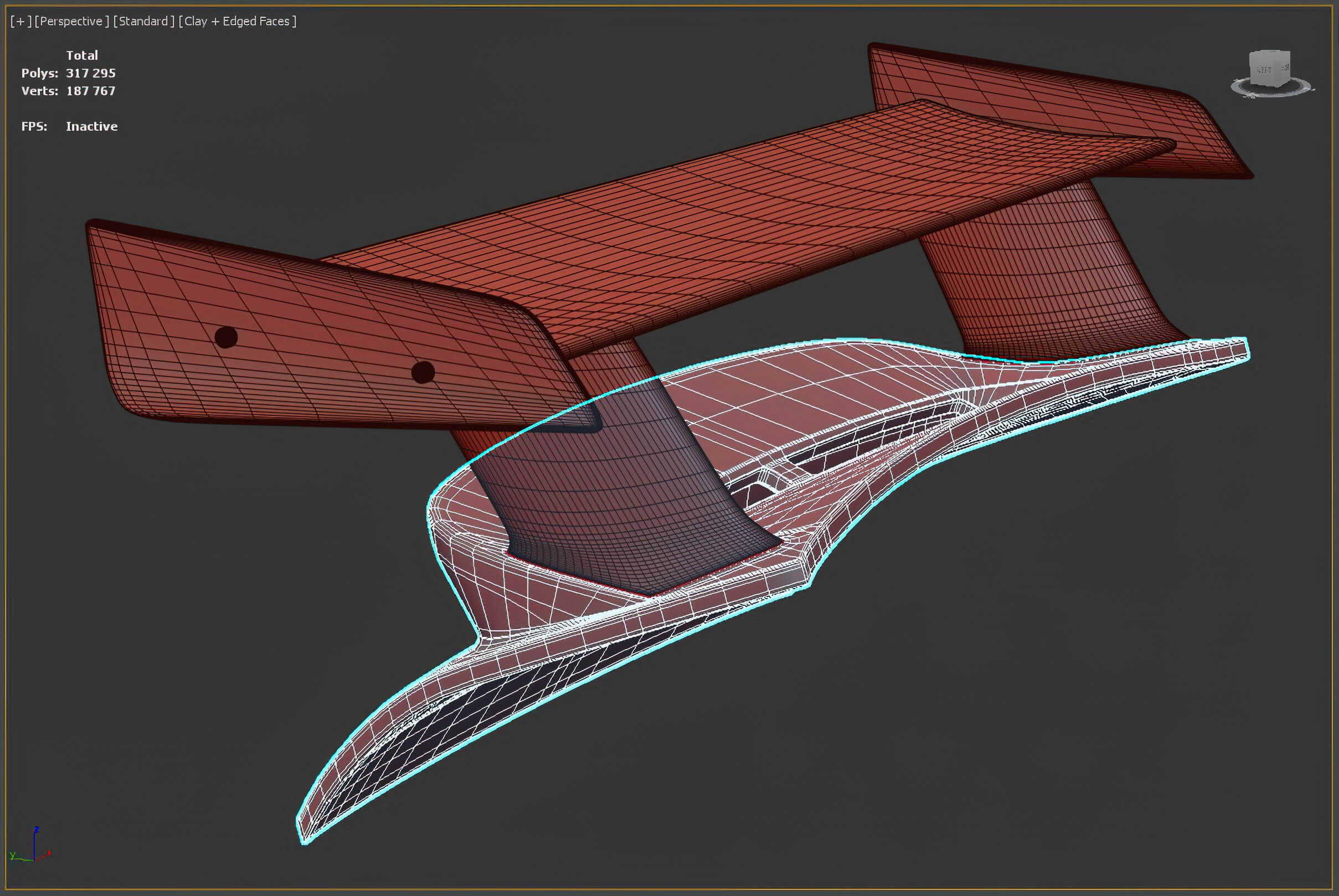 996 GT3 RS Spoiler - 3D Model by bayazoff