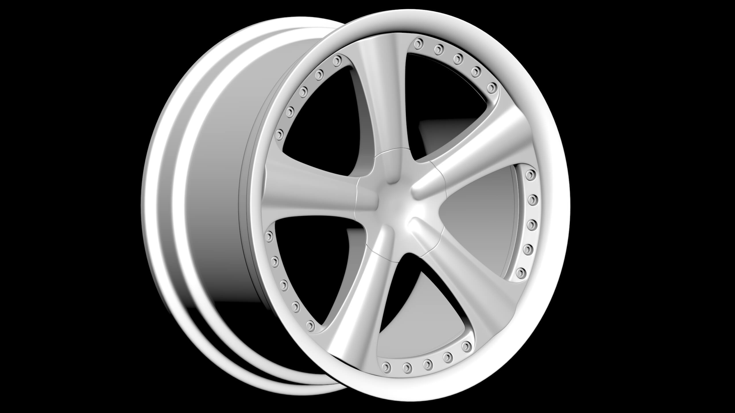 AME Modelart 3PC Wheels - 3D Print Model by bayazoff