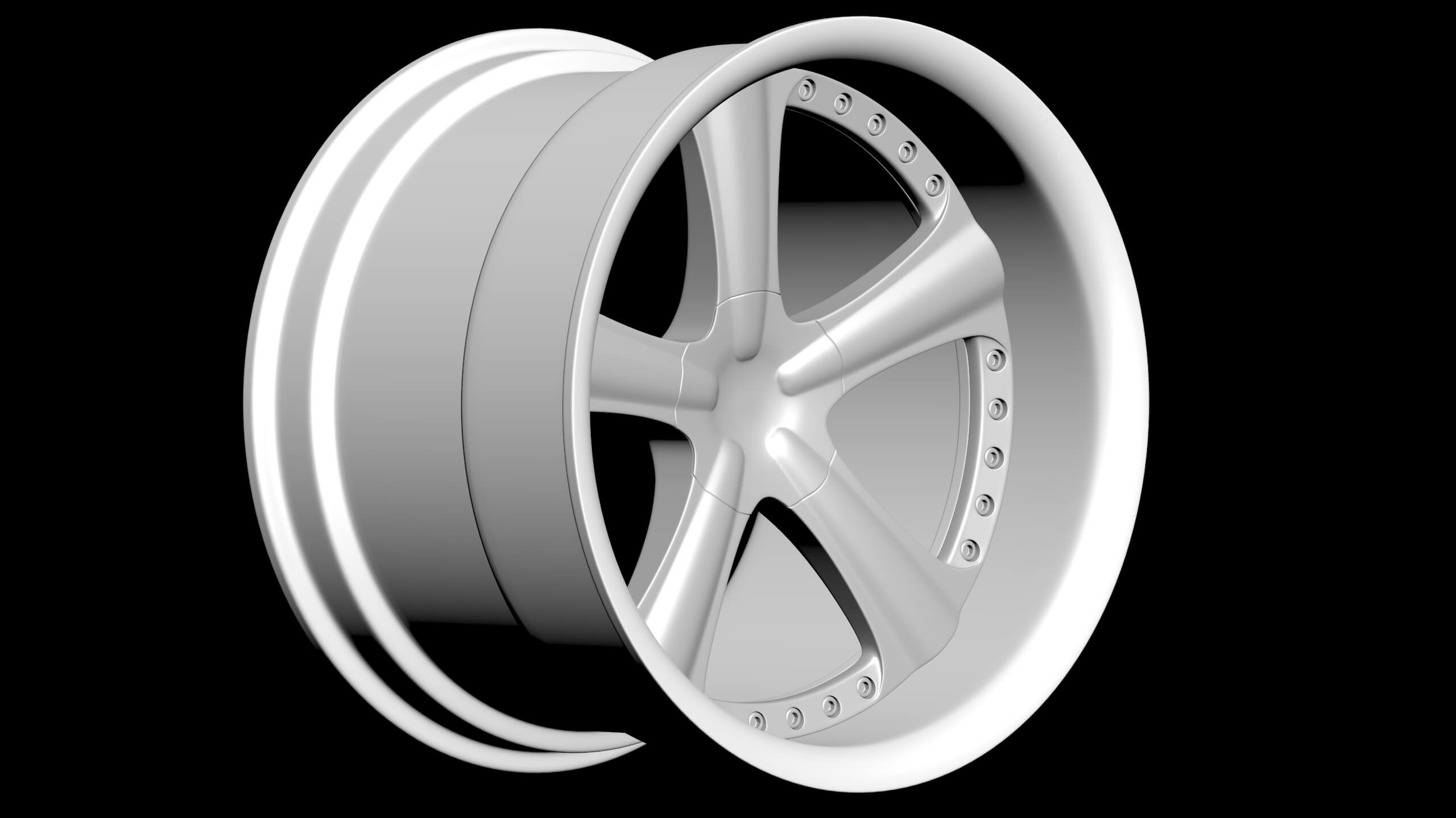 AME Modelart 3PC Wheels - 3D Print Model by bayazoff