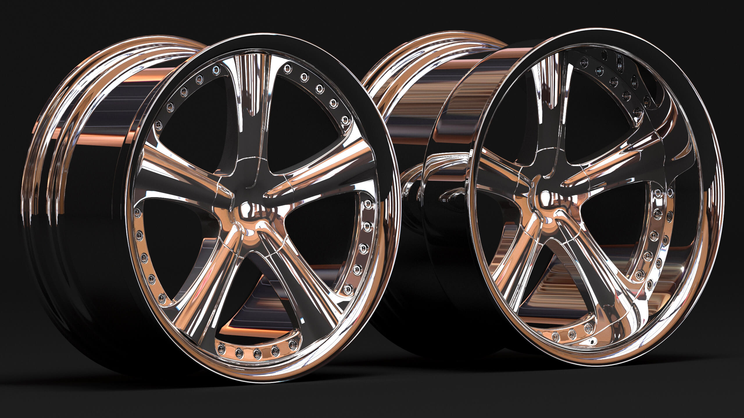AME Modelart 3PC Wheels - 3D Print Model by bayazoff