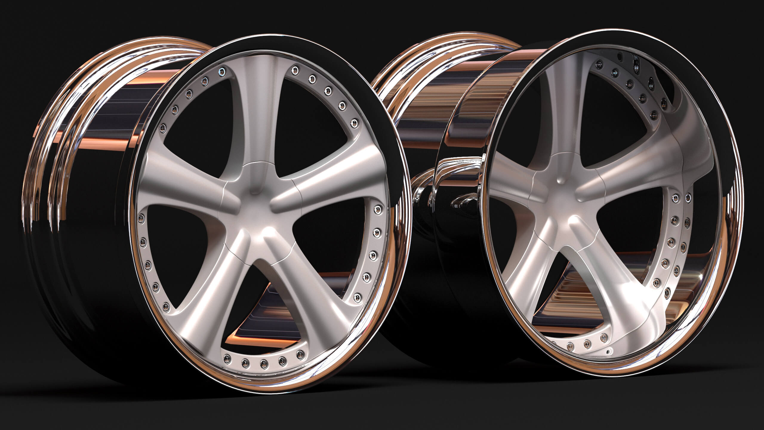 AME Modelart 3PC Wheels - 3D Print Model by bayazoff