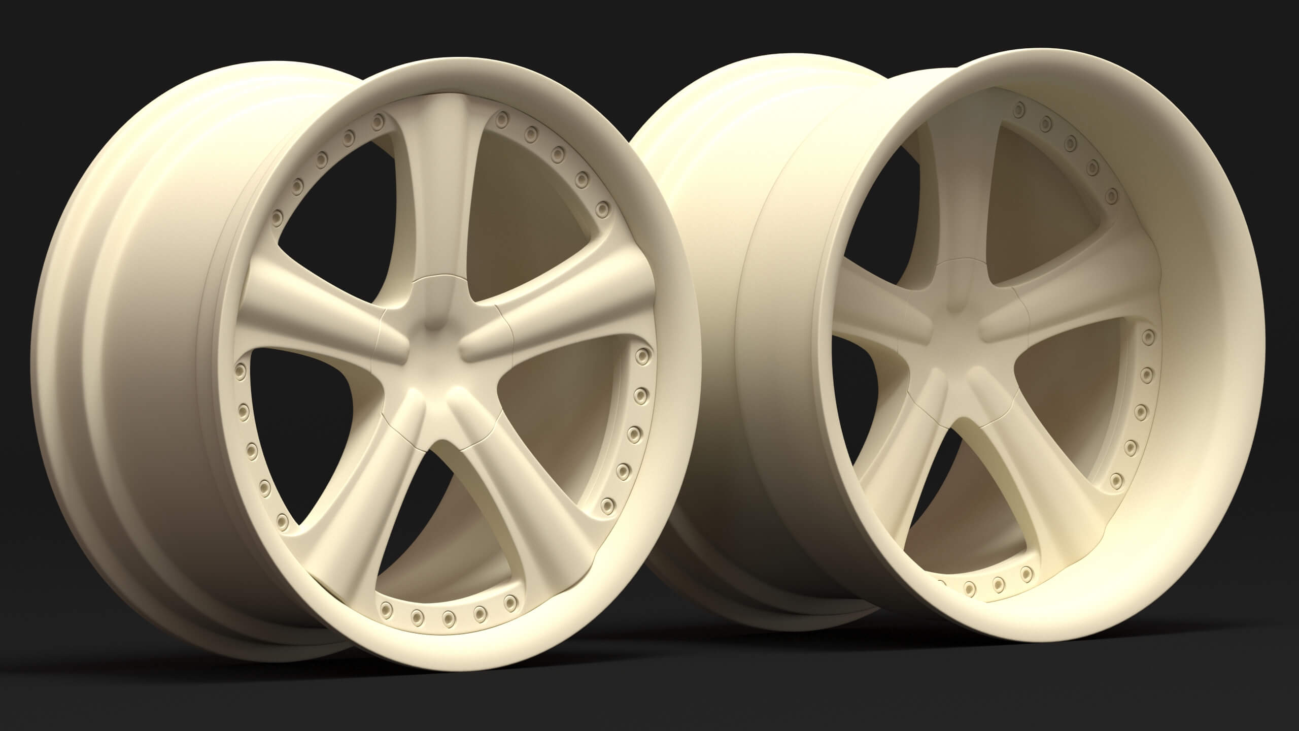 AME Modelart 3PC Wheels - 3D Print Model by bayazoff
