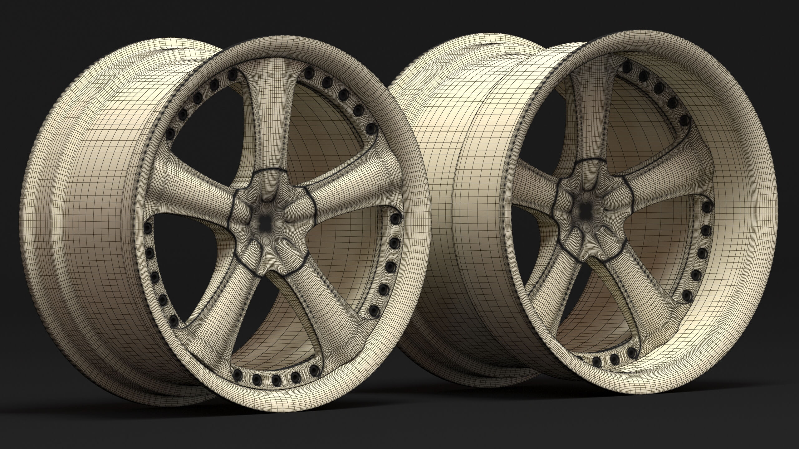 AME Modelart 3PC Wheels - 3D Print Model by bayazoff