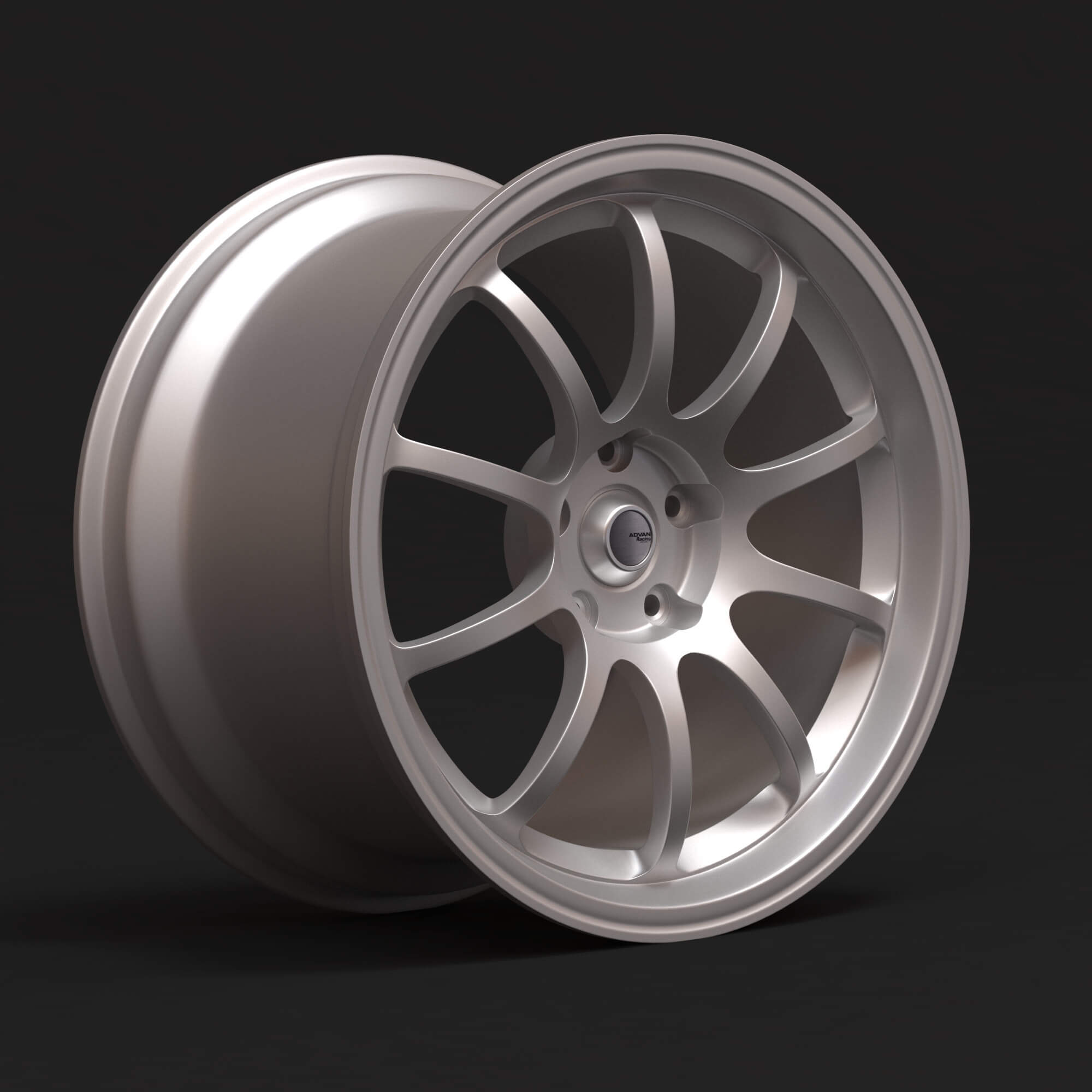 Advan Racing RS-D Printable Rim Two Versions 3D Print Model by bayazoff