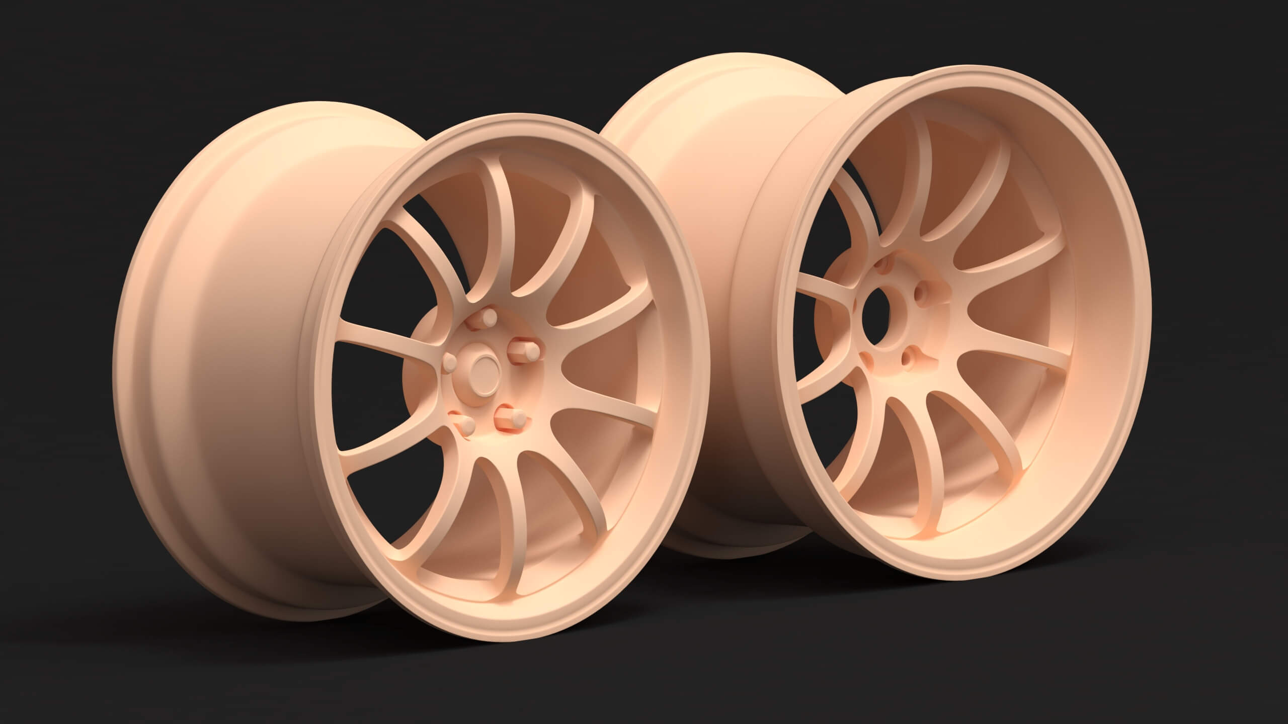 Advan Racing RS-D Printable Rim Two Versions 3D Print Model by bayazoff
